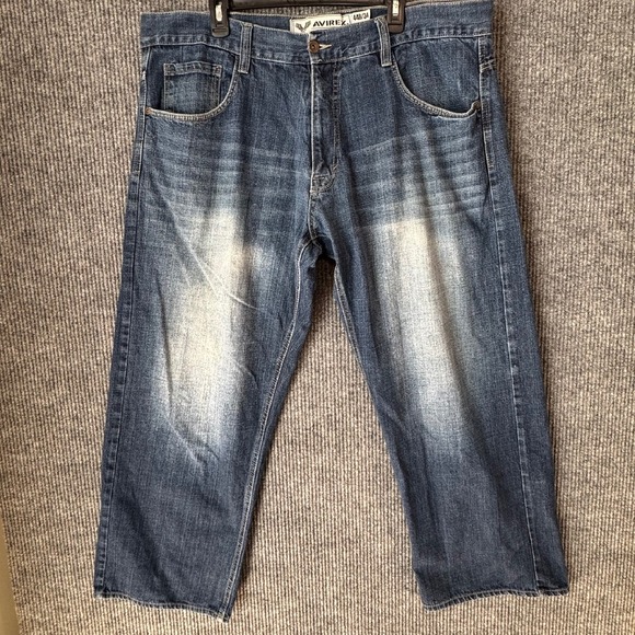 Avirex | Jeans | Avirex Denim Cropped Pants Distressed Blue Jeans ...